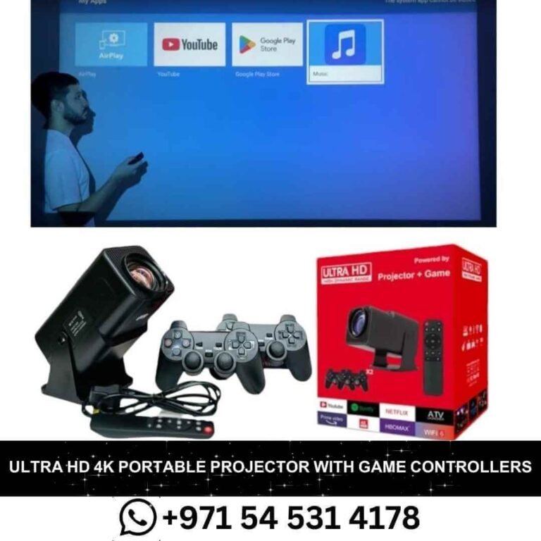 Best Portable ULTRA HD 4k Projector With Game Controller x2